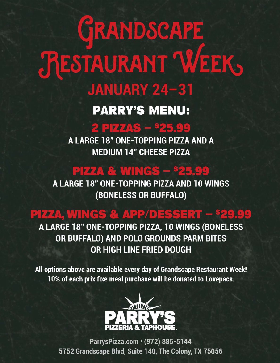 Grandscape Restaurant Week | Grandscape | The Colony